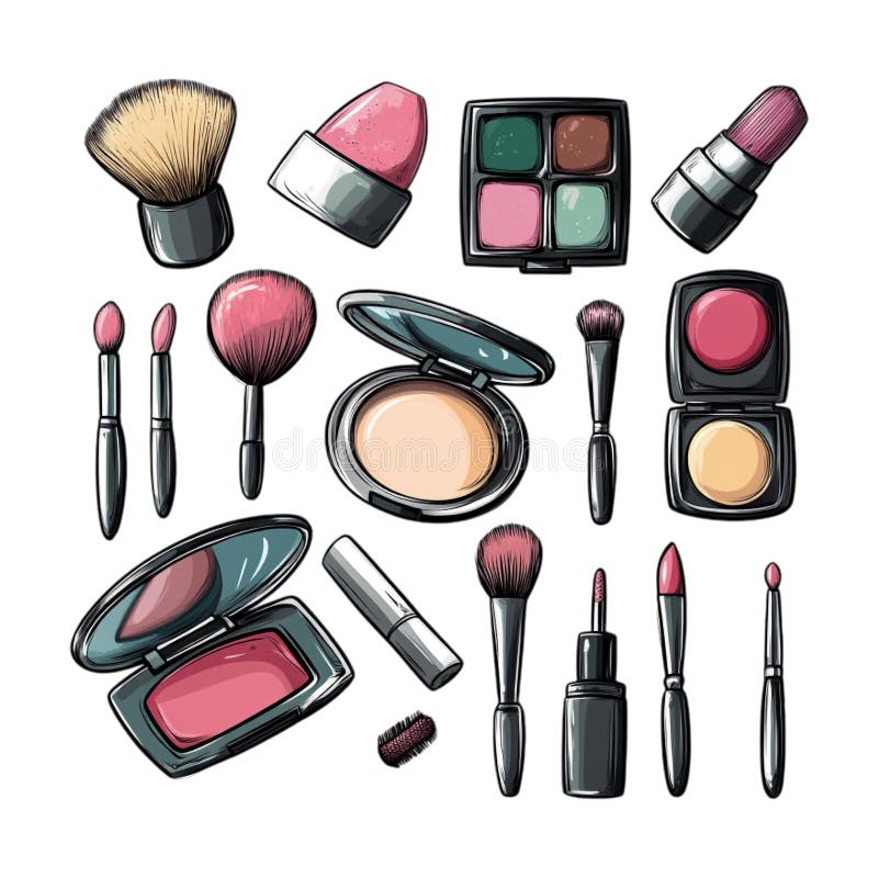 PNG Different Kind of Makeup Kit on Transparent Background - Ai ...