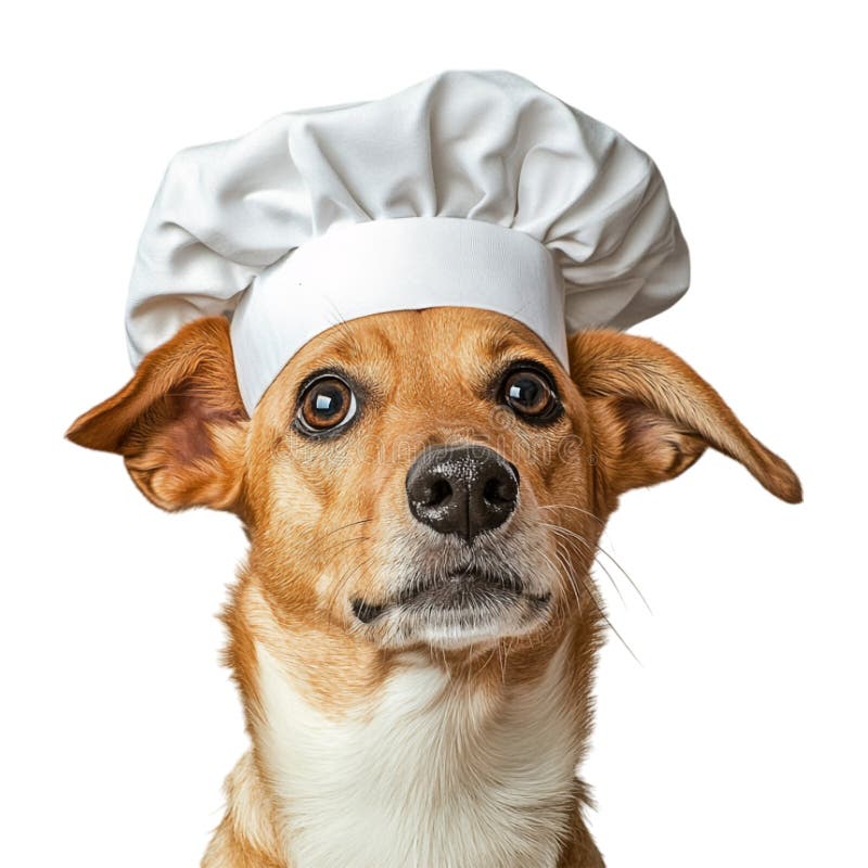 PNG Dog Wearing Chef Hat on Transparent Background - Ai Generated Stock ...