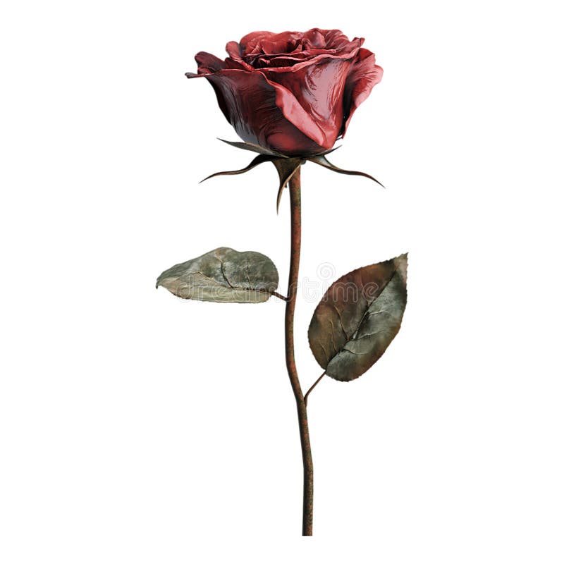 PNG Dry Rose Against Transparent Background Stock Illustration ...