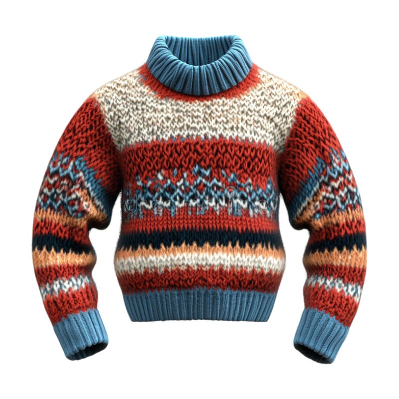 PNG Fair Isle Patterned Hoodie on Transparent Background Stock ...