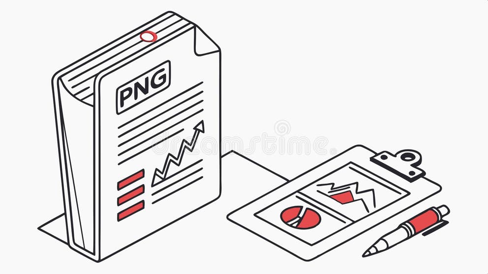 PNG File Icon with Chart, Representing Digital Files and Data Vector Design Generative AI Stock ...