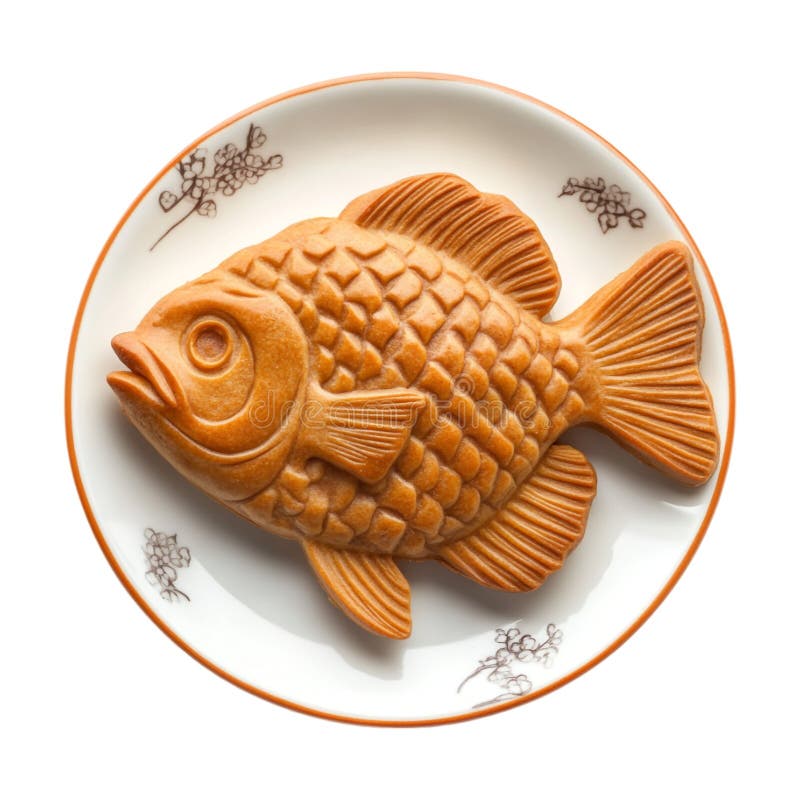 PNG Fish Biscuit in a Plate on Transparent Background - Ai Generated ...
