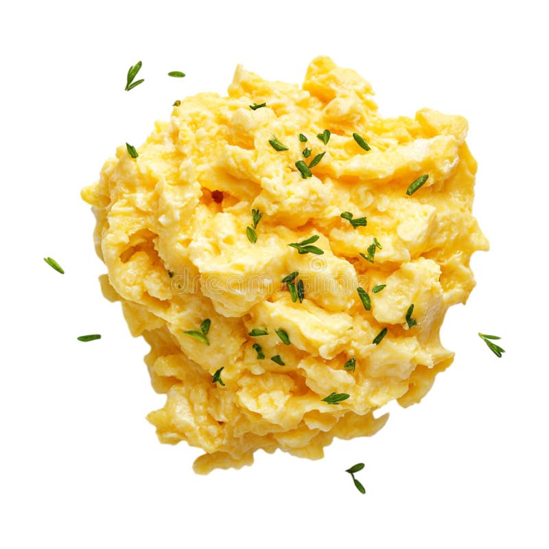 PNG Fluffy Scrambled Eggs on Transparent Background - Ai Generated ...