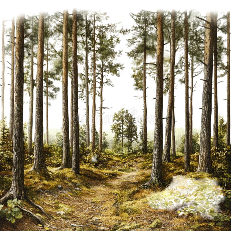 PNG Forest Trees and Pathway on Transparent Background - Ai Generated ...