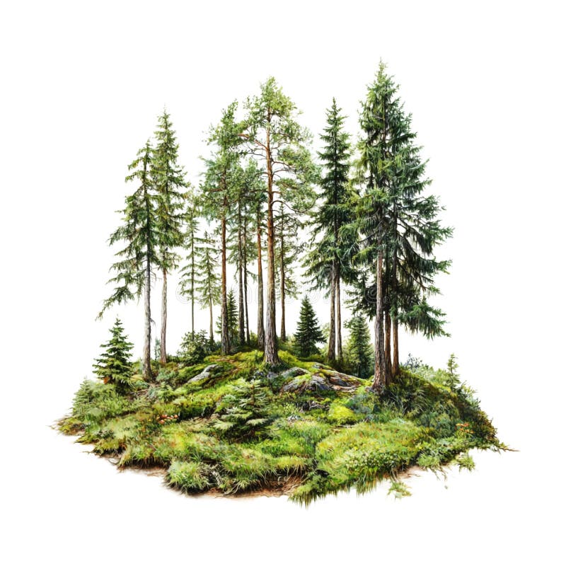 PNG Forest Trees and Pathway on Transparent Background - Ai Generated ...