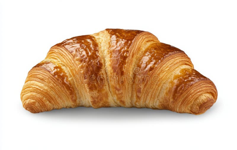 In PNG Format, a Side View of a Brown Croissant with a Clipping Path ...
