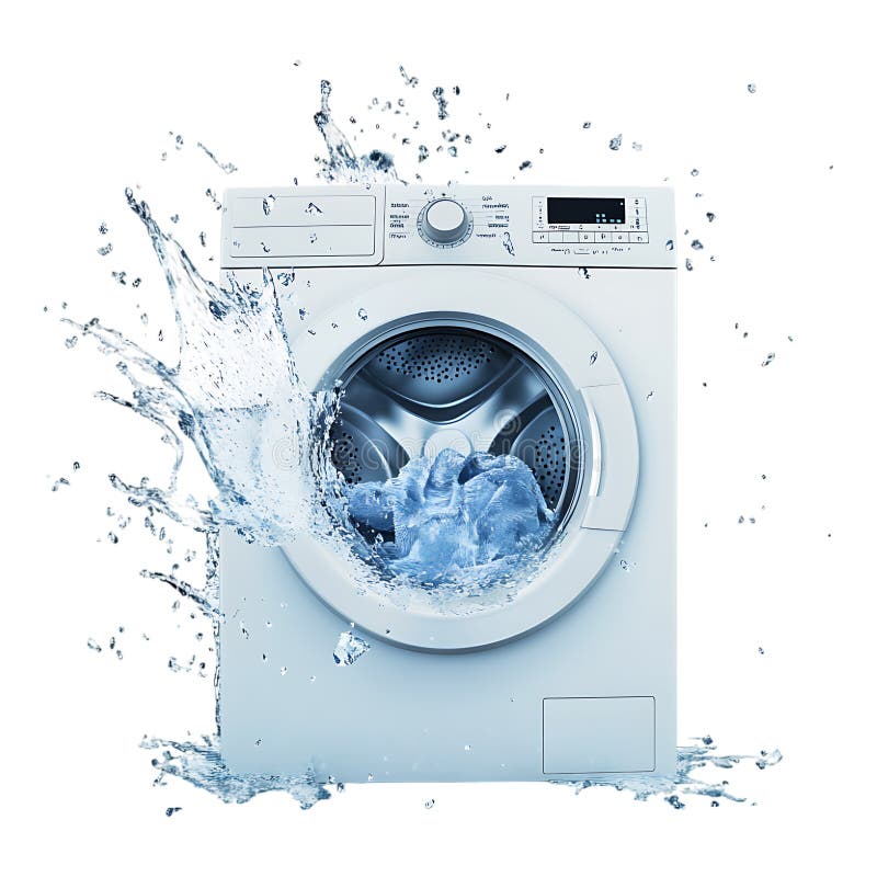 PNG FrontLoading Washing Machine Against Transparent Background for Appliance Home or Laundry ...