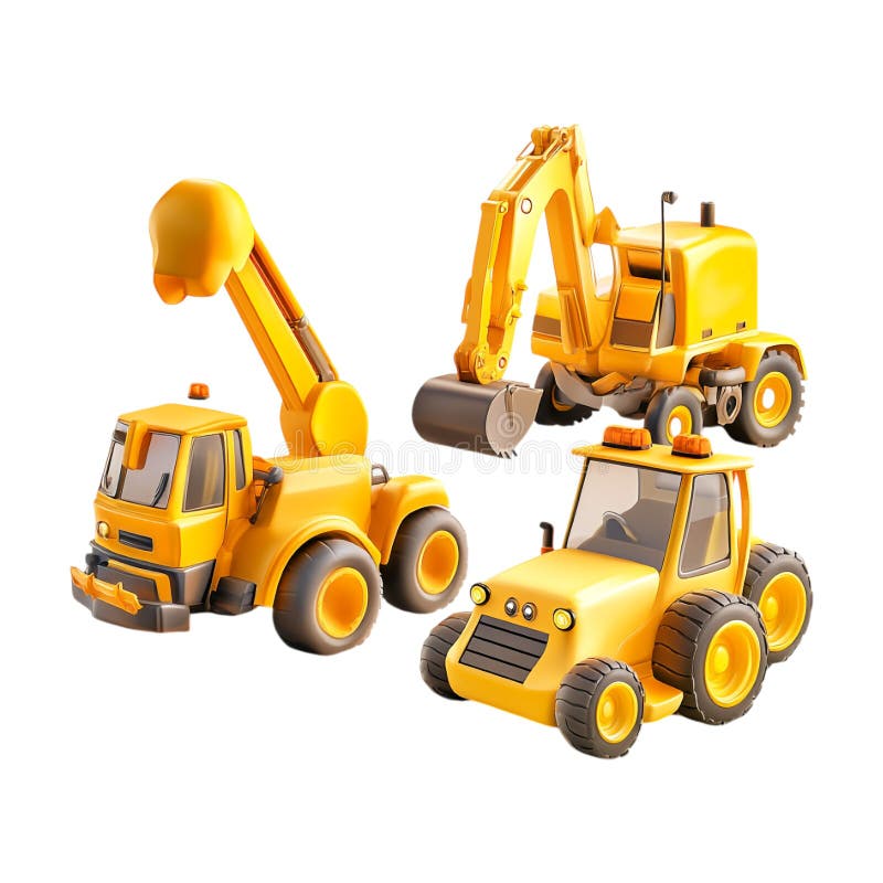 PNG Funny Construction Vehicle on Transparent Background - Ai Generated ...