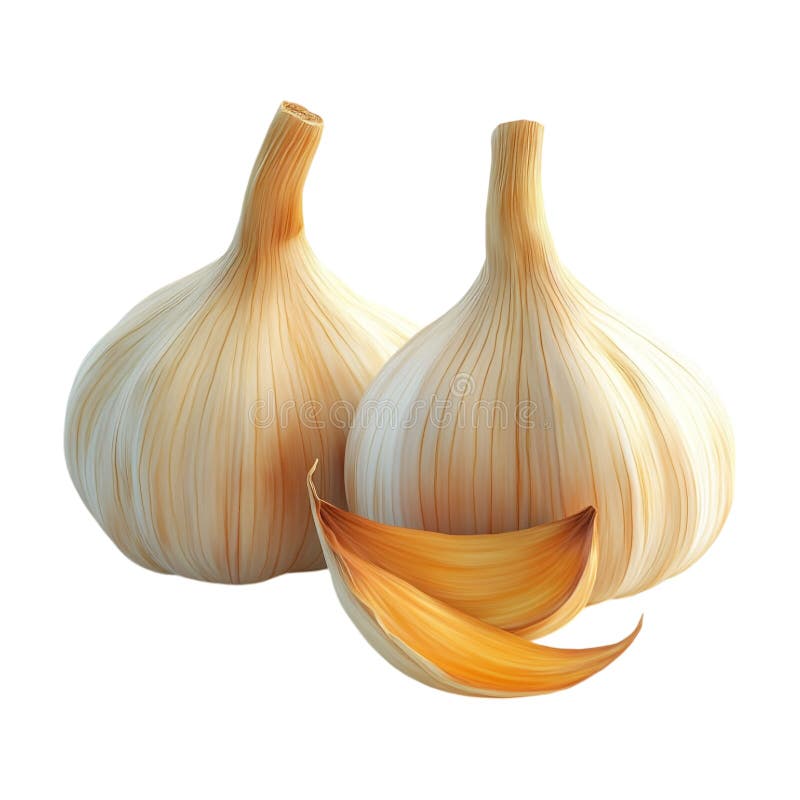 PNG Garlic on Transparent Background - Ai Generated Stock Illustration ...