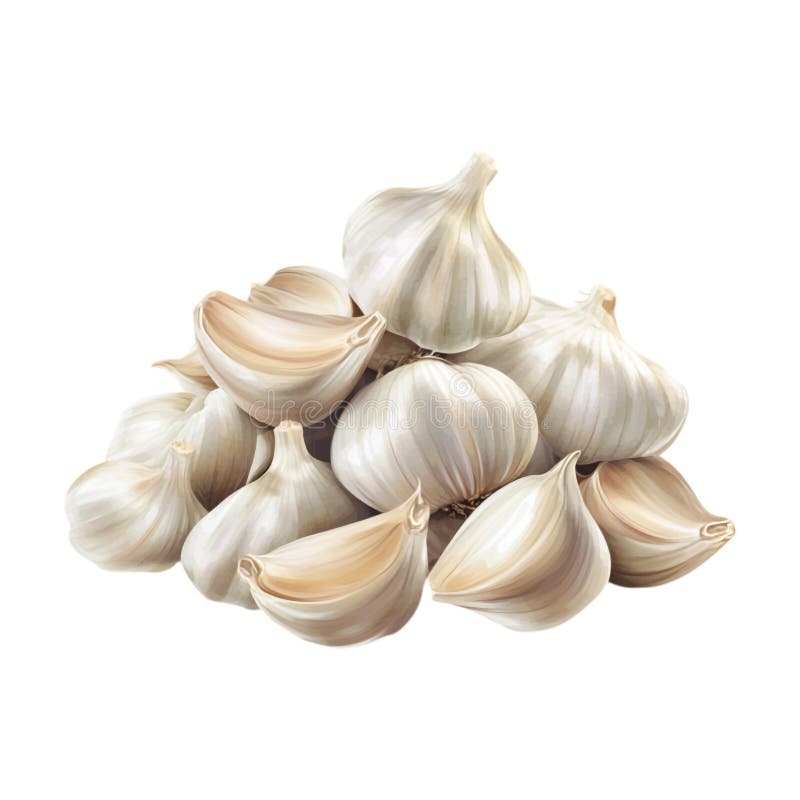 PNG Garlic Vegetable on Transparent Background - Ai Generated Stock ...