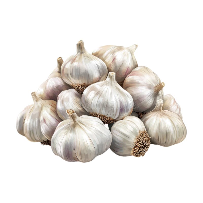 PNG Garlic Vegetable on Transparent Background - Ai Generated Stock ...