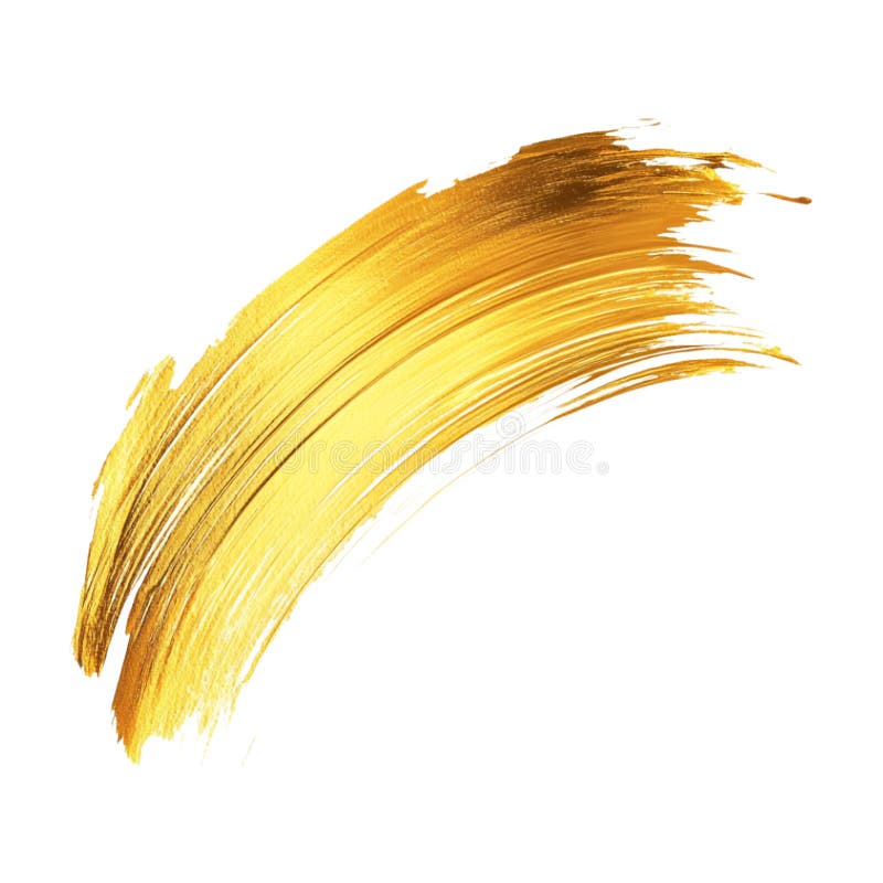 PNG Gold Brush Stroke on Transparent Background - Ai Generated Stock ...