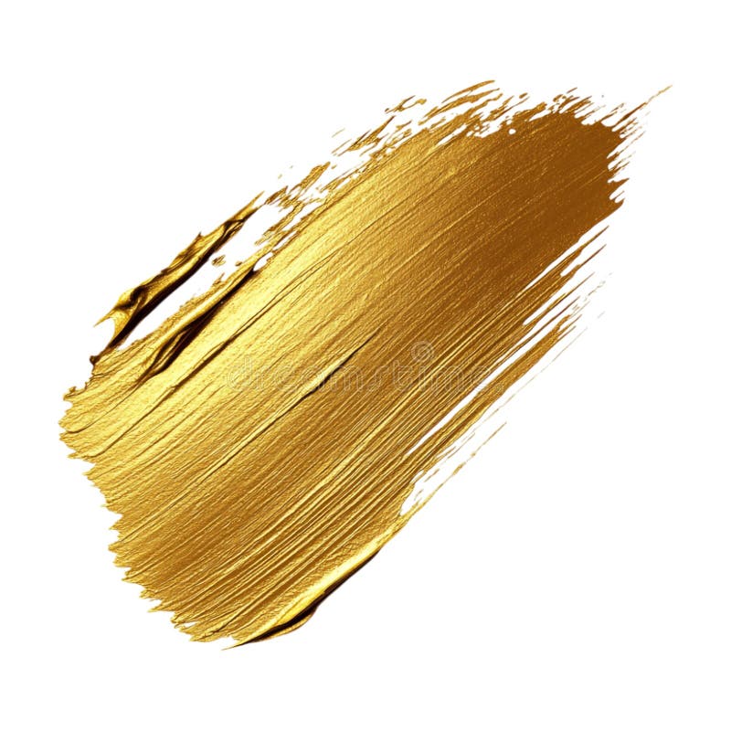 PNG Gold Brush Stroke on Transparent Background - Ai Generated Stock ...