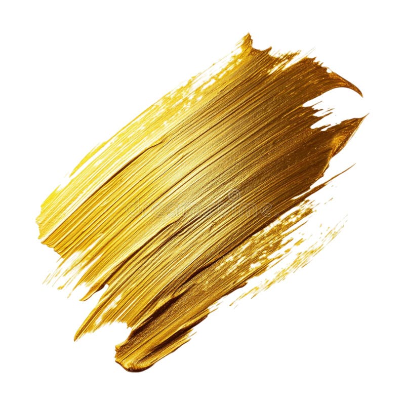 PNG Gold Brush Stroke on Transparent Background - Ai Generated Stock ...