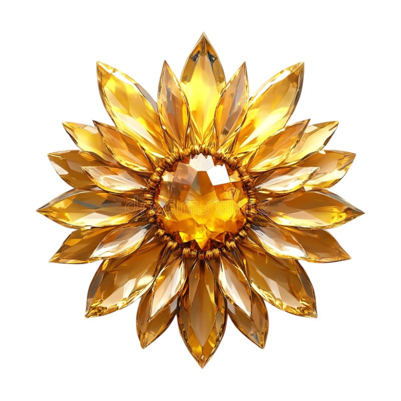 PNG Gold Flower on Transparent Background - Ai Generated Stock ...