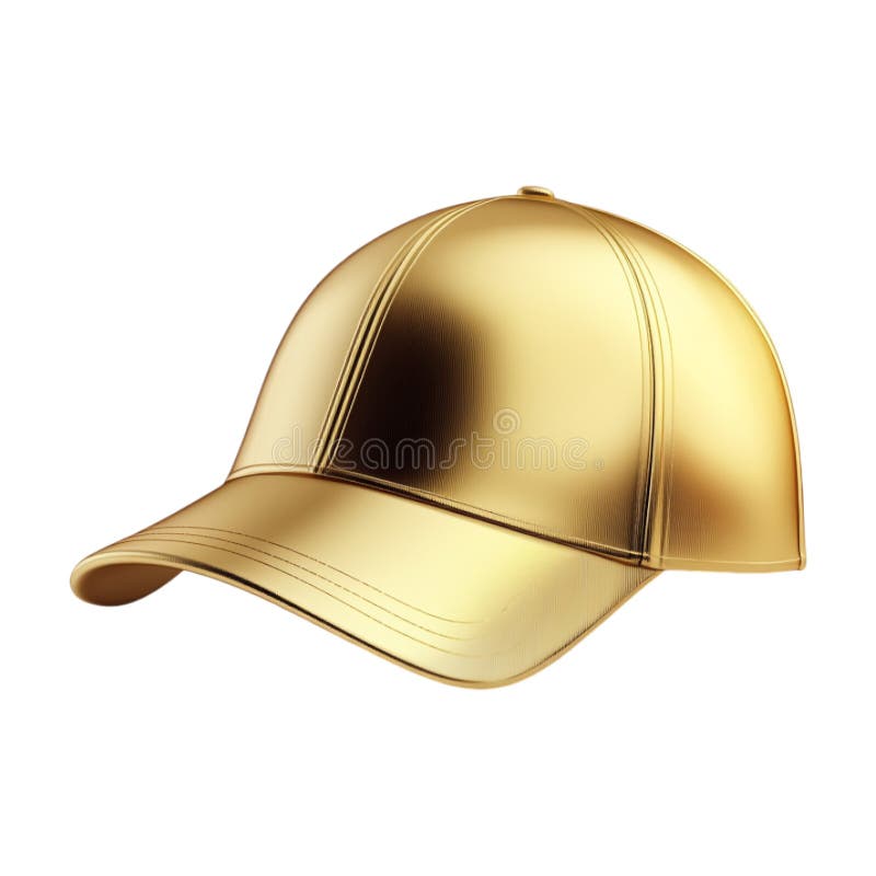 PNG Golden Baseball Cap on Transparent Background - Ai Generated Stock ...