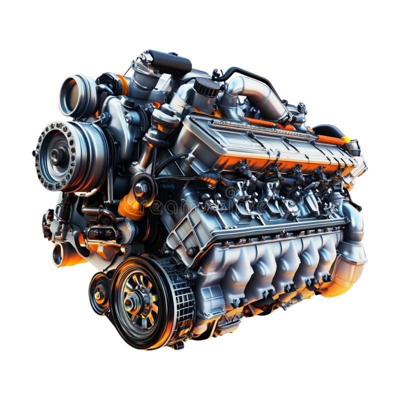 PNG Heavy Truck Engine on Transparent Background - Ai Generated Stock ...