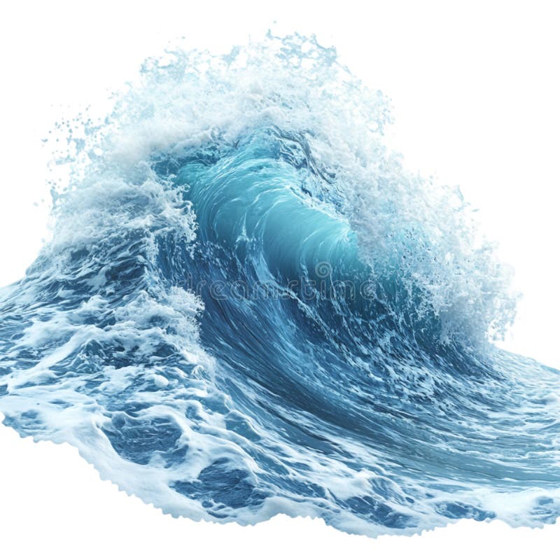 PNG High Waves in Ocean on Transparent Background - Ai Generated Stock Illustration ...