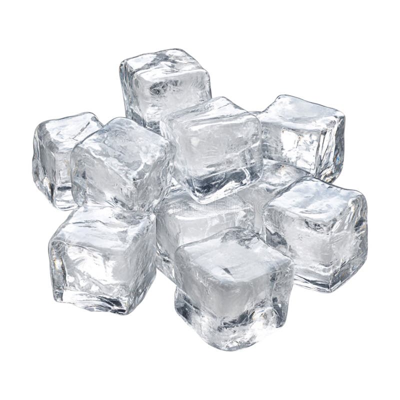 PNG Ice Cubes Frozen on Transparent Background - Ai Generated Stock ...