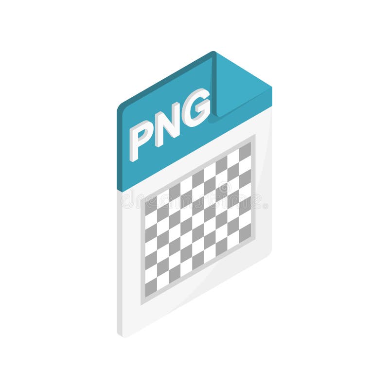 PNG Image File Extension Icon, Isometric 3d Style Stock Vector ...