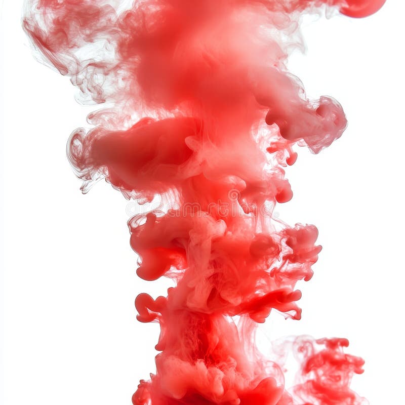 PNG Image of a Transparent Red Smoke Explosion. Stock Photo - Image of ...