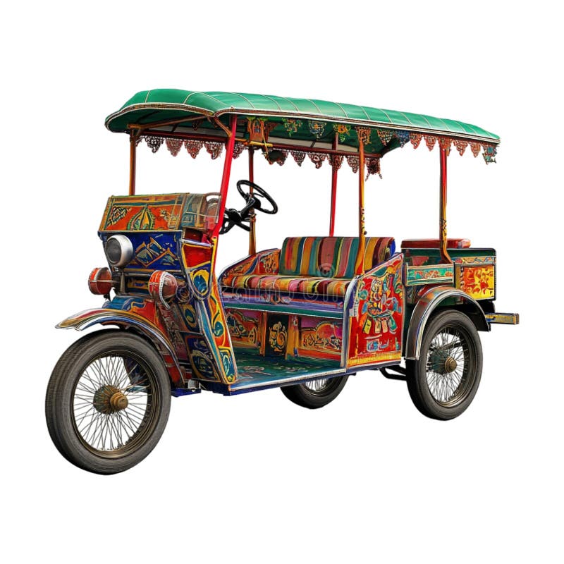 PNG Indian Traditional Rickshaw on Transparent Background - Ai ...