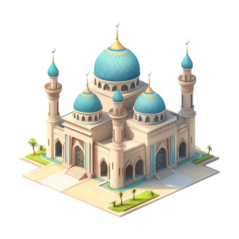 PNG Islamic Ramadan Mosque on Transparent Background - Ai Generated ...
