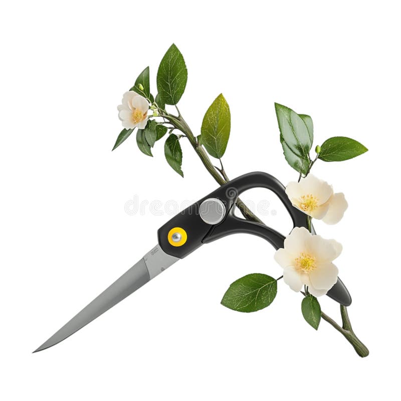 PNG Kitchen Shears with Flower on Transparent Background Stock ...