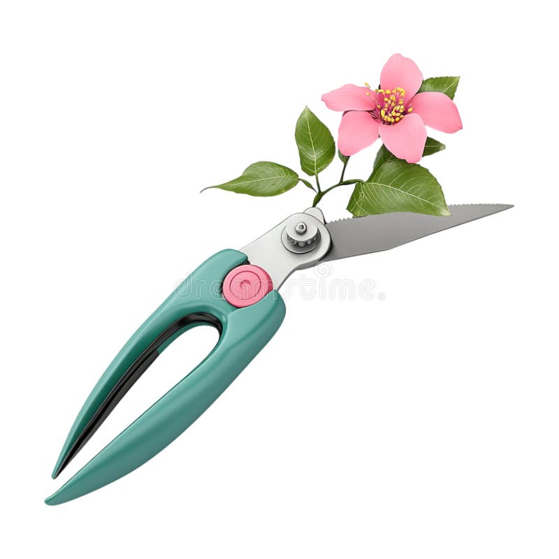 PNG Kitchen Shears with Flower on Transparent Background Stock ...