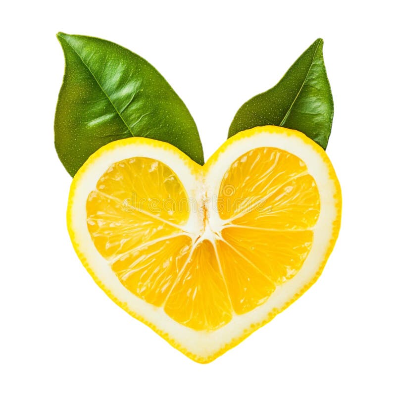 PNG Lemon Slices in Heart Shape on Transparent Background - Ai ...