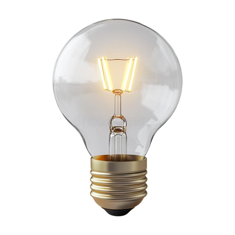PNG Light Bulb Cartoon Style on Transparent Background - Ai Generated ...