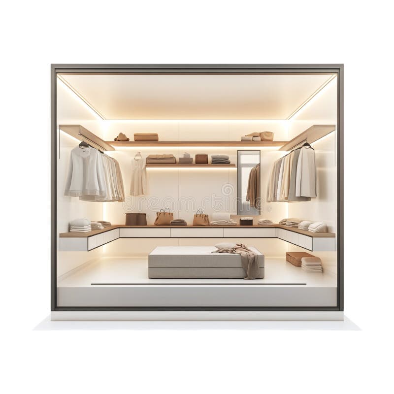 PNG Lighted Clothes Cupboard on Transparent Background - Ai Generated ...