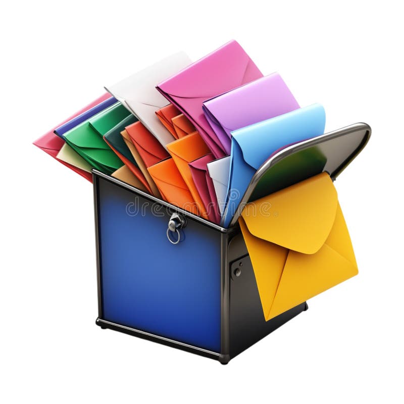 PNG Mail Envelops in a Mail Box on Transparent Background - Ai ...