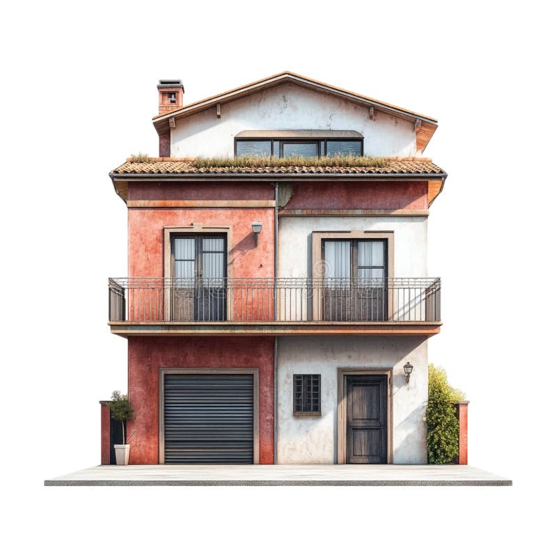 PNG Mediterranean-Style House on Transparent Background Stock ...