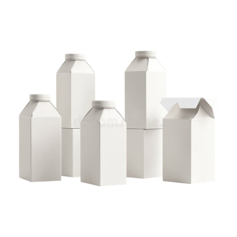 PNG Milk Boxes on Transparent Background - Ai Generated Stock ...