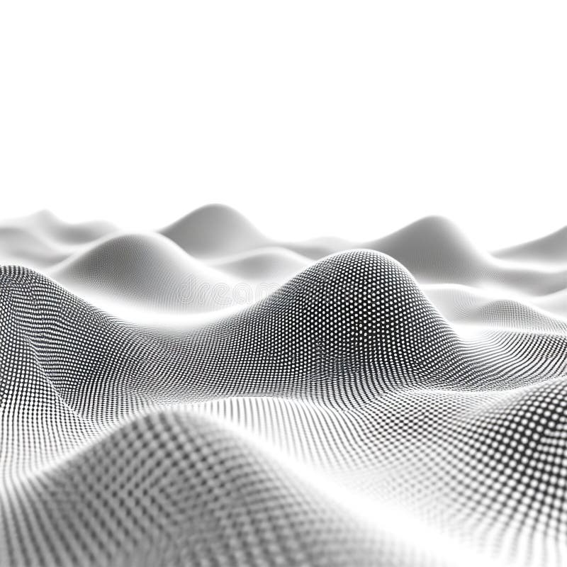 PNG Monochrome Wave Pattern Composed of Dotted Lines Against Transparent Background Stock Photo ...