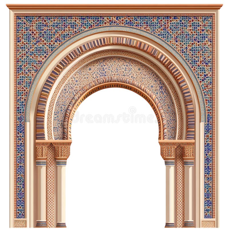 PNG Moroccan Decorated Arch Against Transparent Background Stock ...