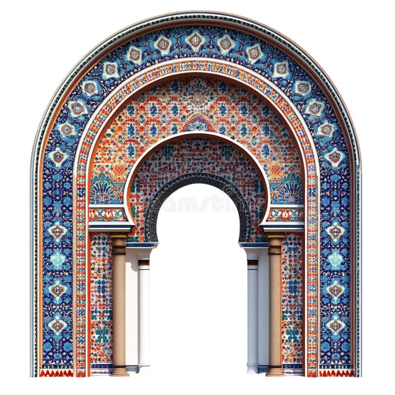 PNG Moroccan Decorated Arch Against Transparent Background Stock ...