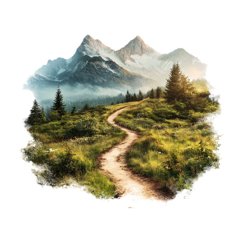 PNG Mountain Tracking Area on Transparent Background - Ai Generated ...