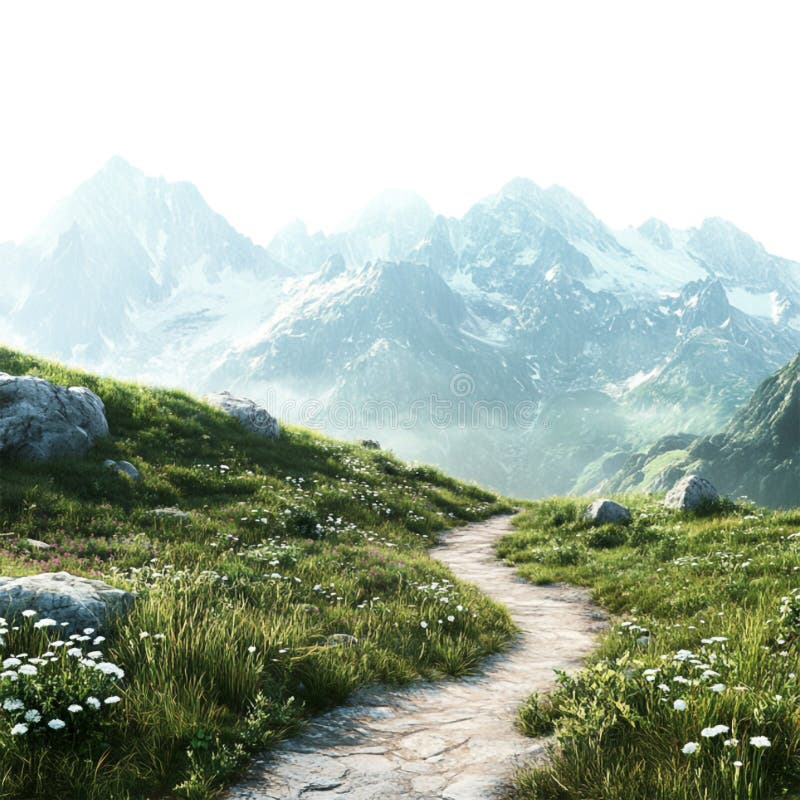 PNG Mountain Tracking Area on Transparent Background - Ai Generated ...