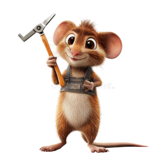 PNG Mouse Holding Construction Tool on Transparent Background - Ai ...