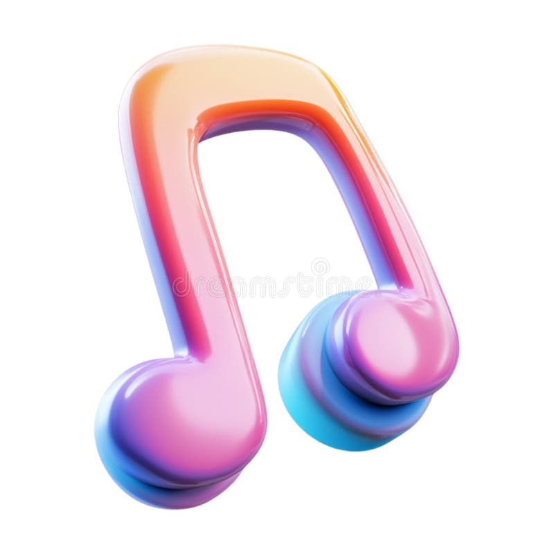PNG Musical Note 3D on Transparent Background - Ai Generated Stock ...