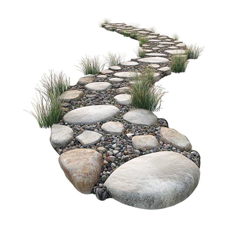 PNG Natural Stones Pathway on Transparent Background - Ai Generated ...