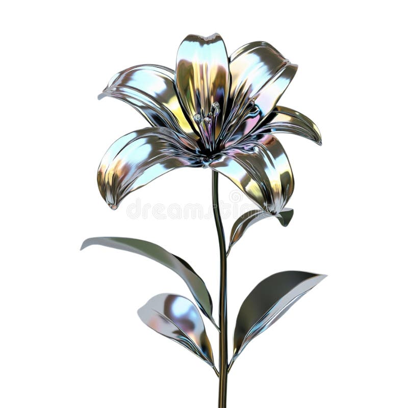 PNG Neon Crystal Flower on Transparent Background - Ai Generated Stock ...