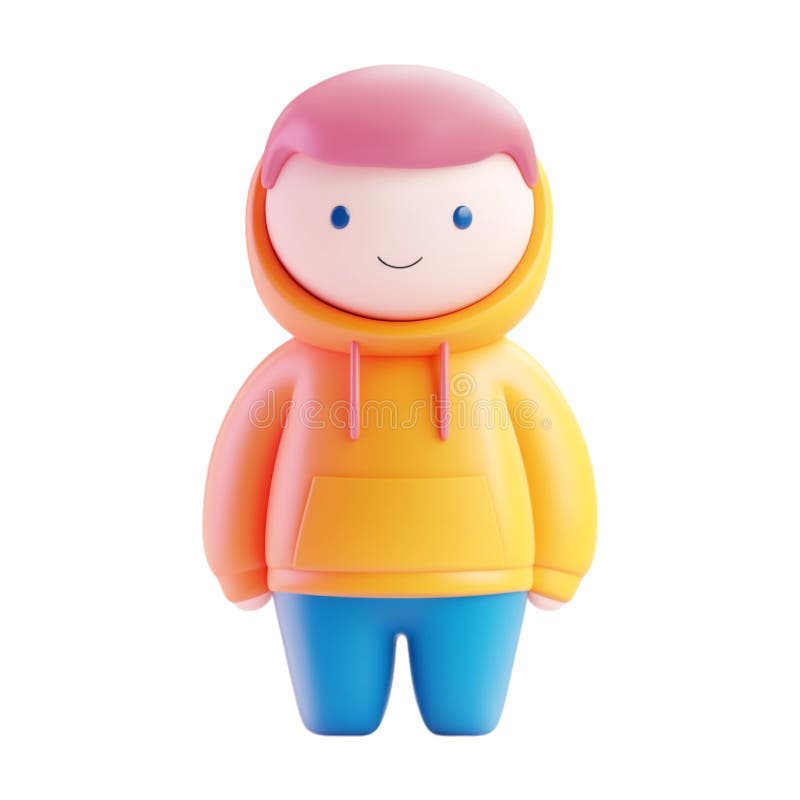 PNG Neon 3D Person Icon on Transparent Background - Ai Generated Stock ...