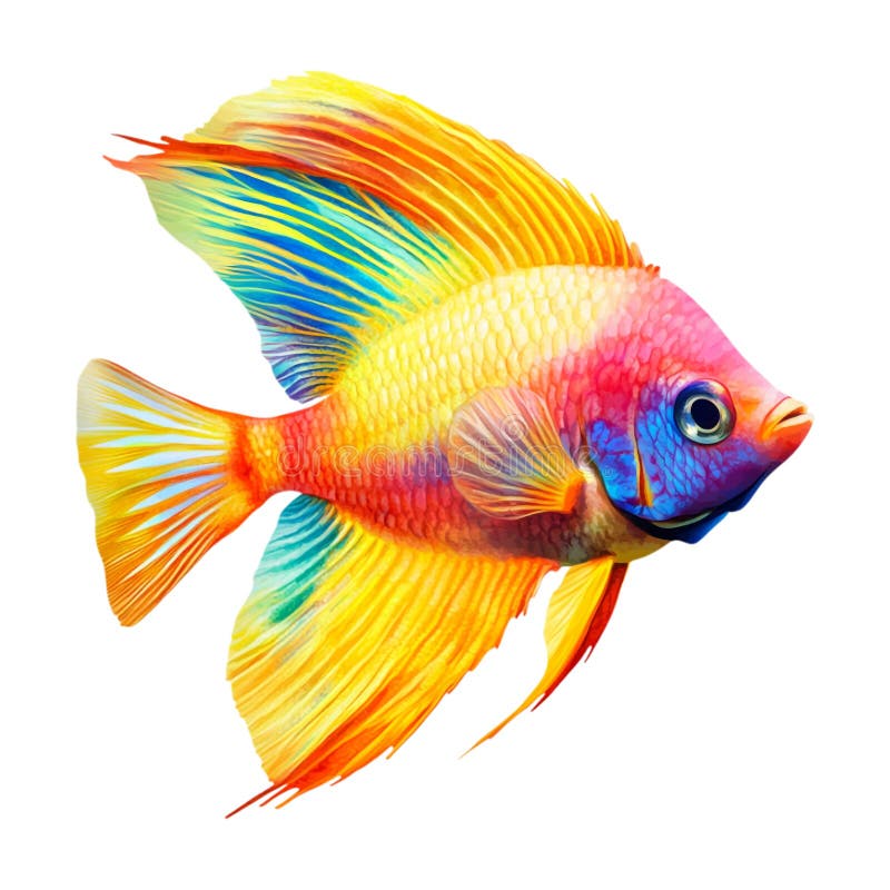 PNG Neon Fish on Transparent Background - Ai Generated Stock ...