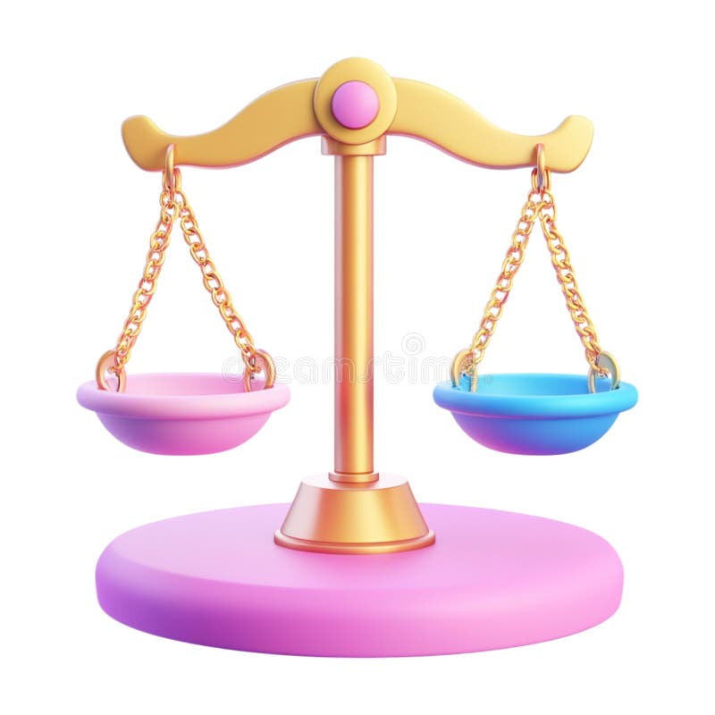 PNG Neon Pastel Justice Scale on Transparent Background - Ai Generated ...