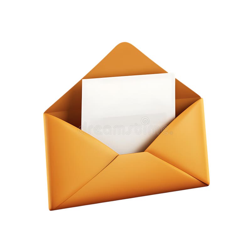 PNG Open Envelope with Blank Note Perfect for Messaging Communication ...