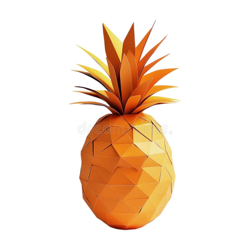 PNG Papercut Pineapple on Transparent Background - Ai Generated Stock ...