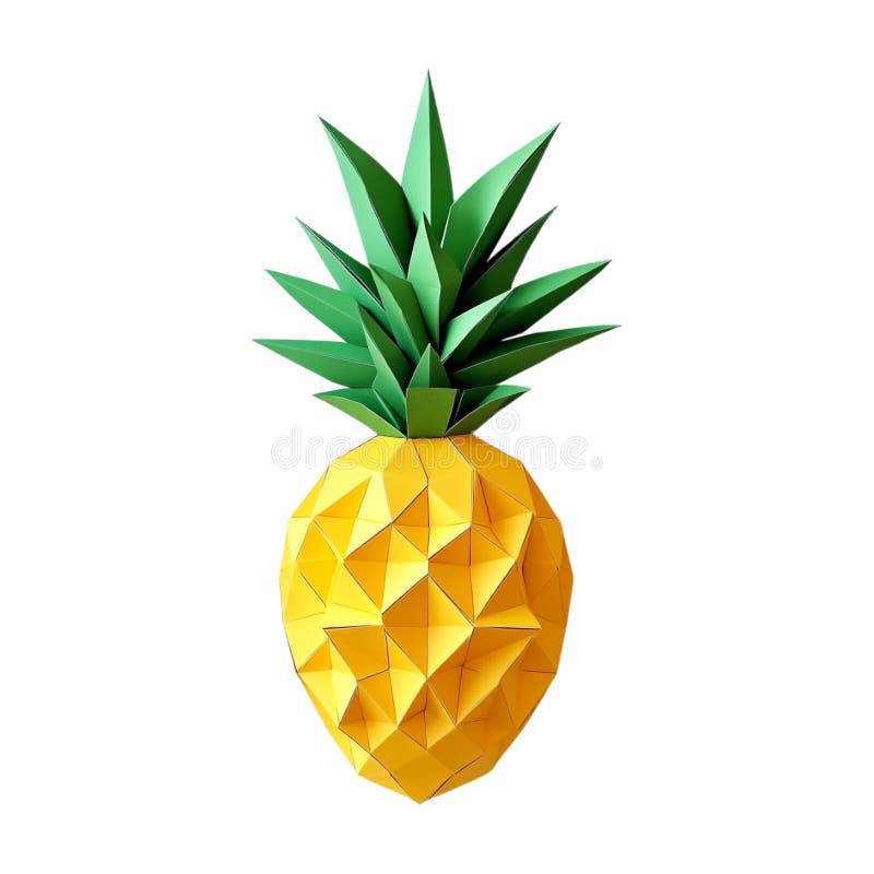 PNG Papercut Pineapple on Transparent Background - Ai Generated Stock ...